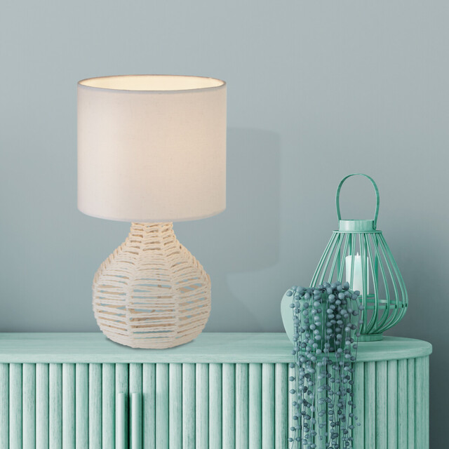 White Rattan Table Lamp by La Redoute | ufurnish.com