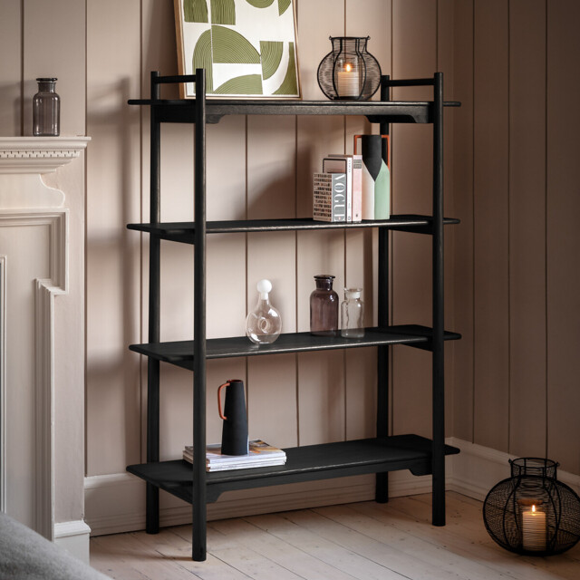 Uttara Scandi Oak Open Shelving Display Unit by La Redoute | ufurnish.com