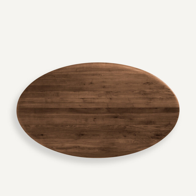 Hisia Ellipse Shape Solid Walnut Table Top by La Redoute | ufurnish.com