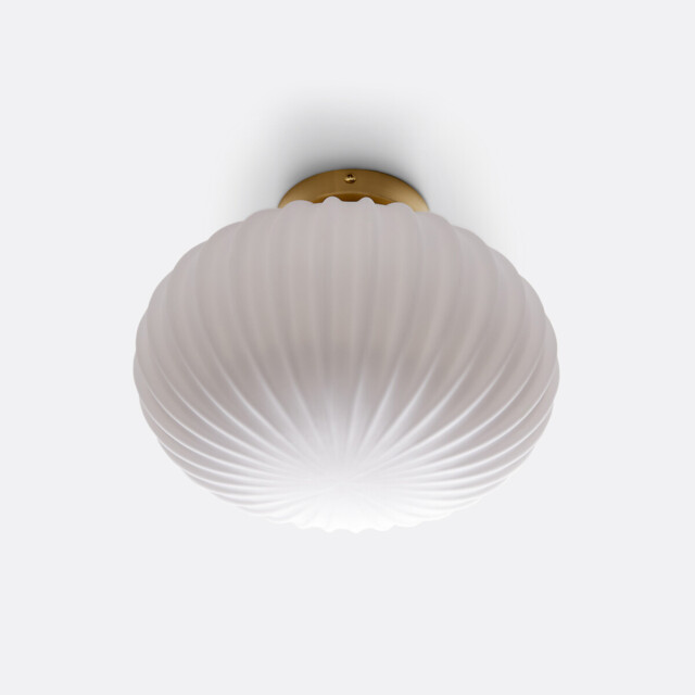 Amia Brass & Opaline Glass Ceiling Light by La Redoute | ufurnish.com