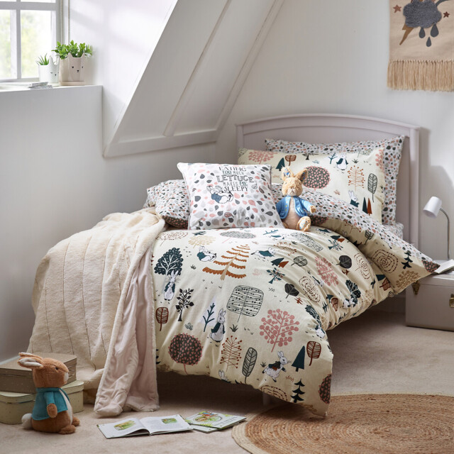 Peter Rabbit Scandi 100% Cotton Duvet Cover and Pillowcase Set by La ...