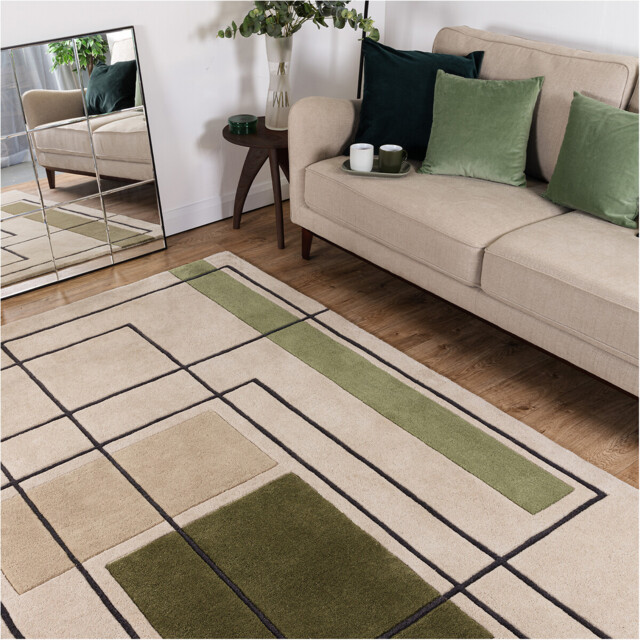 Bold Outline Rug in 100% Wool by La Redoute | ufurnish.com