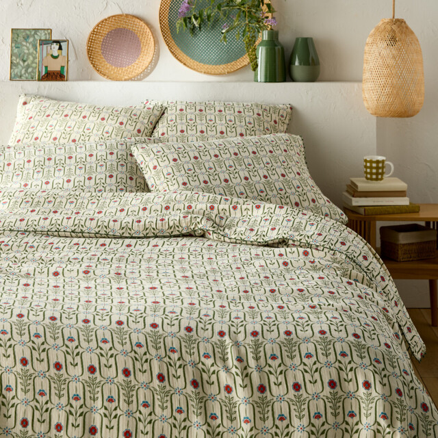 Gabriella Floral 100% Cotton Muslin Duvet Cover by La Redoute ...
