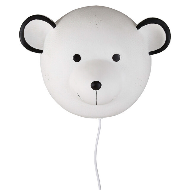 Kids White Ceramic Bear Wall Light by La Redoute | uFurnish.com