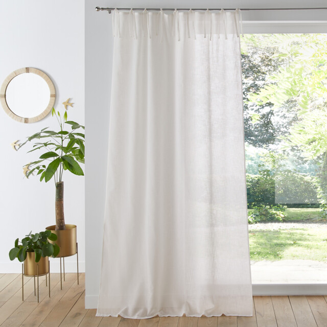 Nyong Linen-Effect Voile Panel by La Redoute | ufurnish.com