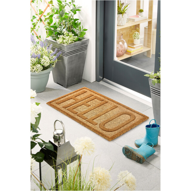 Hello Coir Doormat by La Redoute | ufurnish.com