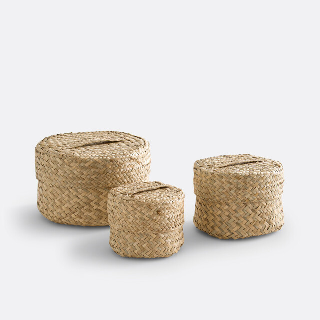 Set of 3 Kotak Braided Storage Boxes by La Redoute | ufurnish.com