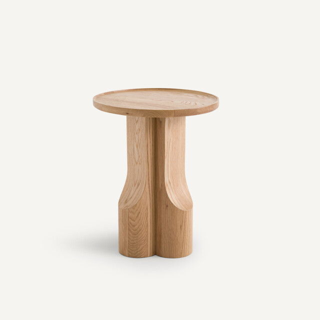 Stigido Side Table in Solid Oak and Oak Veneer by La Redoute | ufurnish.com