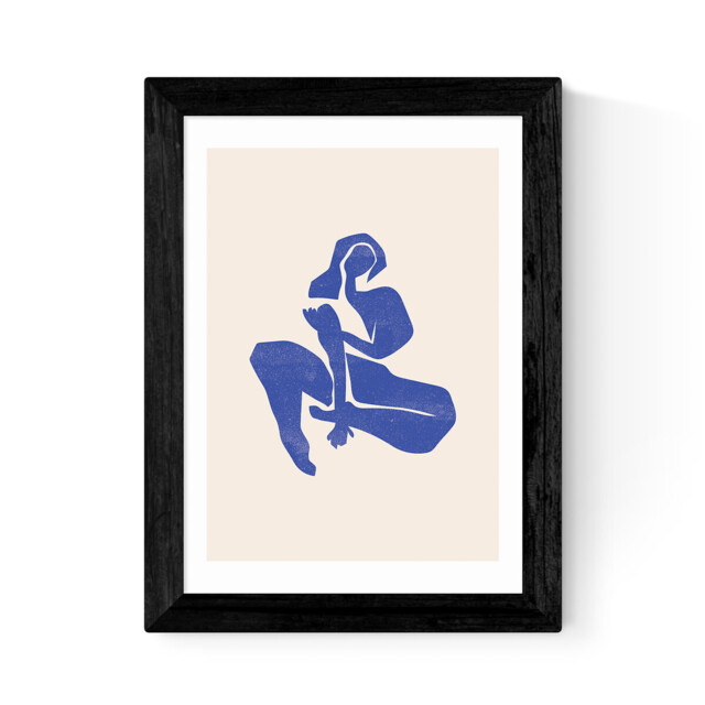 Abstract Blue Woman Print by La Redoute | ufurnish.com