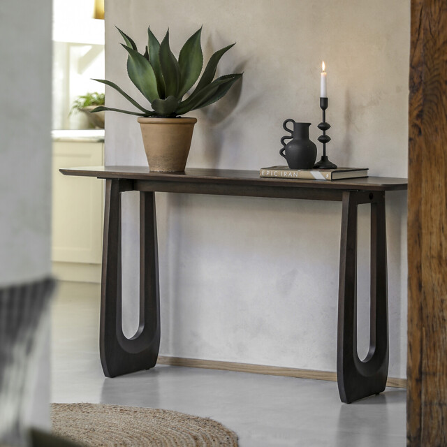 Akron Mango Wood Console Table by La Redoute | ufurnish.com