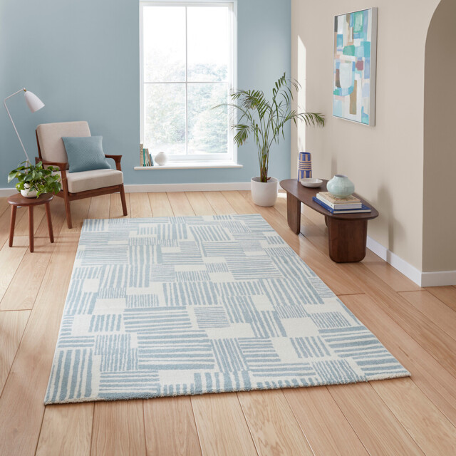Catherine Lansfield Blocks Modern Abstract Rug by La Redoute | ufurnish.com