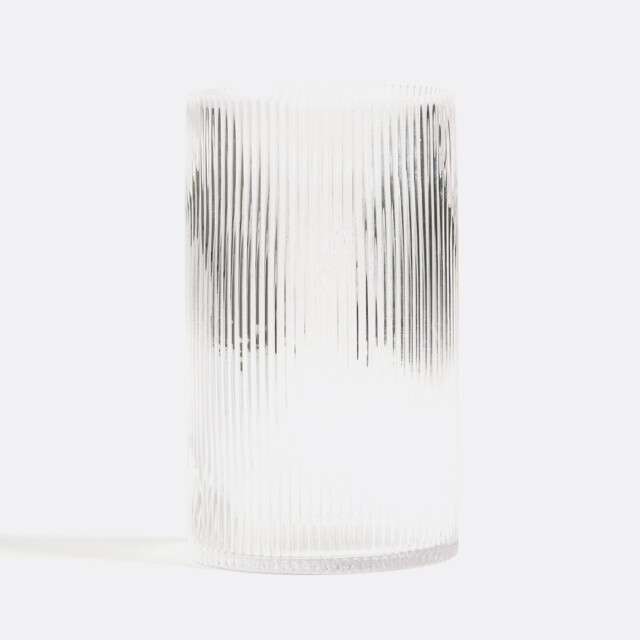 Afa 22.5cm High Straight Grooved Glass Vase by La Redoute | ufurnish.com