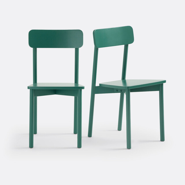 Set of 2 Jodi Coloured Solid Beech Chairs by La Redoute | ufurnish.com
