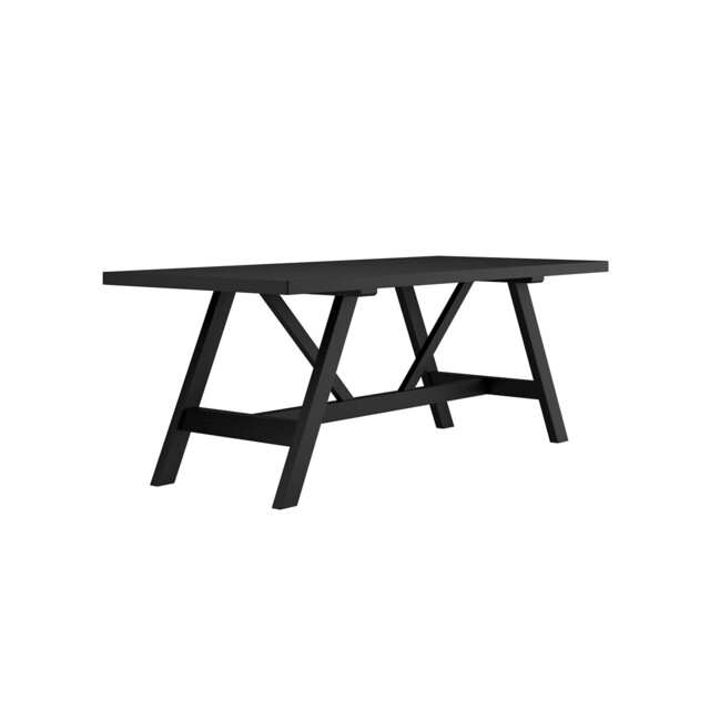 Adelaide Contemporary Oak Veneer Farmhouse Trestle Dining Table (Seats ...