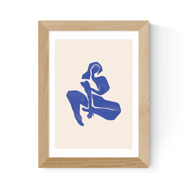 Abstract Blue Woman Print by La Redoute | ufurnish.com