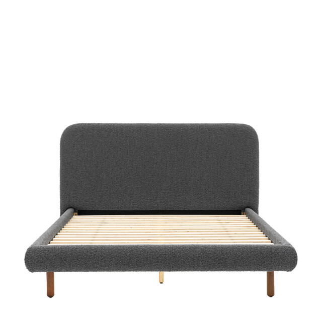 Wittman Textured Boucle Bed with Curved Headboard by La Redoute ...