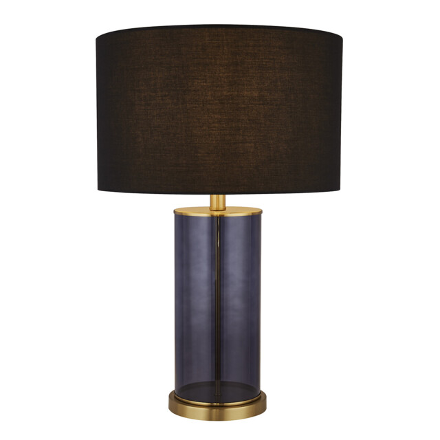Blue Glass Table Lamp Black Shade by La Redoute | ufurnish.com