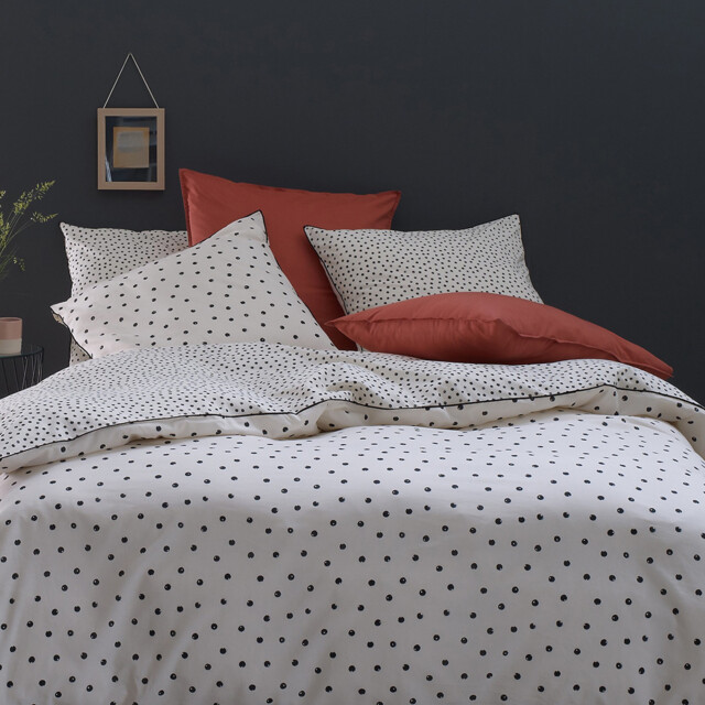Lison Spotted 100% Washed Cotton Duvet Cover by La Redoute | ufurnish.com