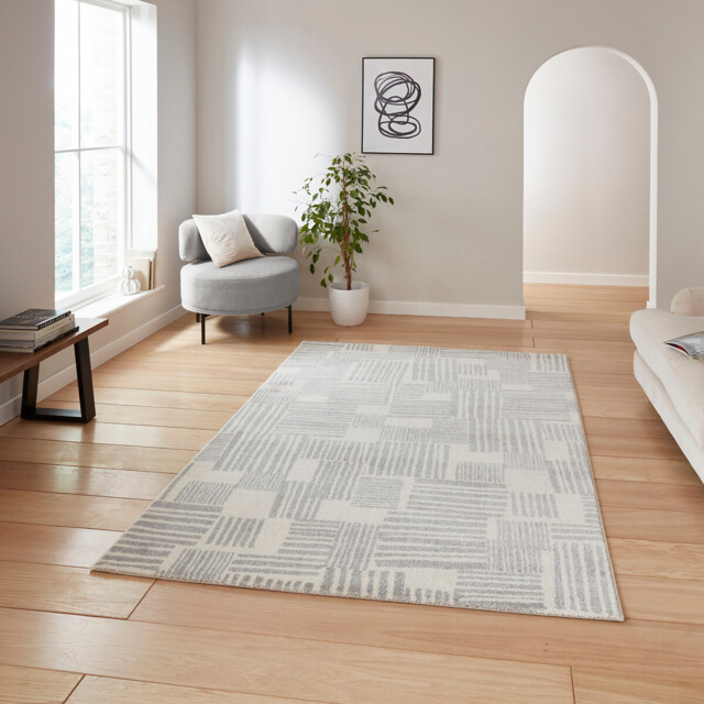 Catherine Lansfield Blocks Modern Abstract Rug by La Redoute | ufurnish.com