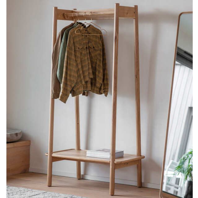 Kargil Scandi Oak Clothes Rail by La Redoute | ufurnish.com
