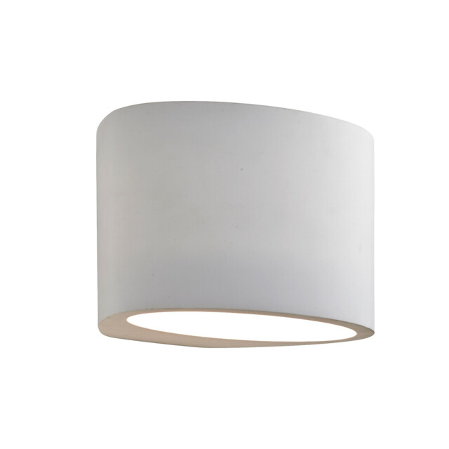 White Curved Cylinder Plaster Wall Light by La Redoute | ufurnish.com