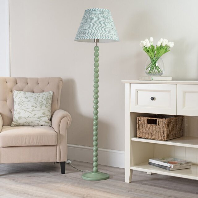Green Bobble Floor Lamp with Arrow Large Shade by La Redoute | ufurnish.com