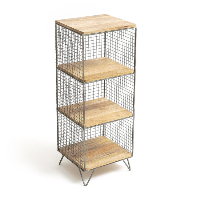 Areglo Metal & Mango Wood Cage Storage Column by La Redoute | ufurnish.com