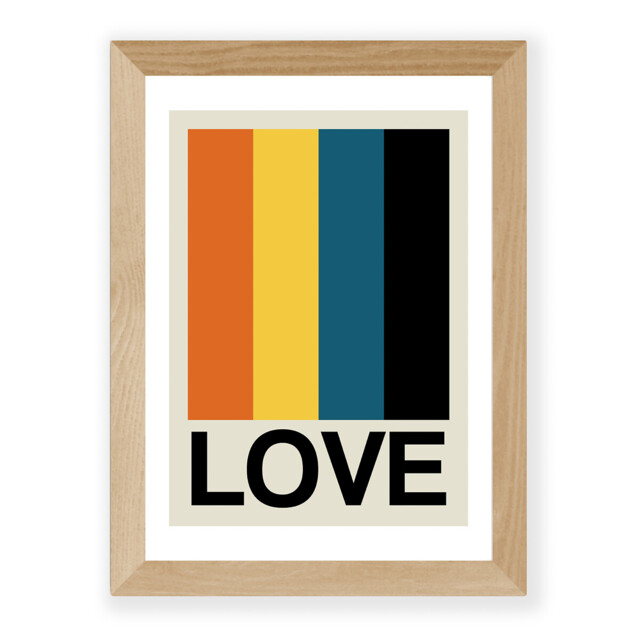 Retro Stripe LOVE Sundaze. by Frances Collette Print by La Redoute ...
