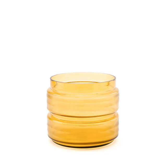 Sunira Transparent Yellow Glass Vase by La Redoute | ufurnish.com