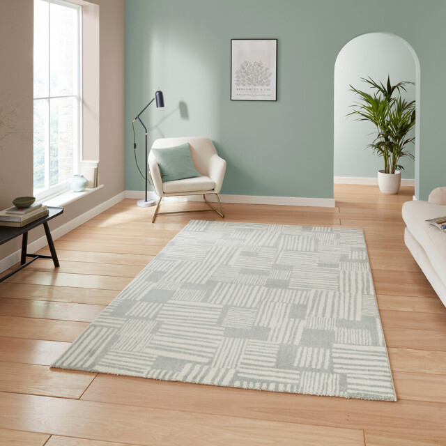 Catherine Lansfield Blocks Modern Abstract Rug by La Redoute | ufurnish.com