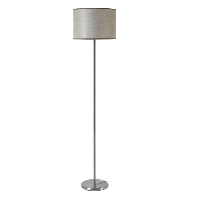 Flores Classic Style Floor Lamp with Waffle Textured Shade in Chrome by ...