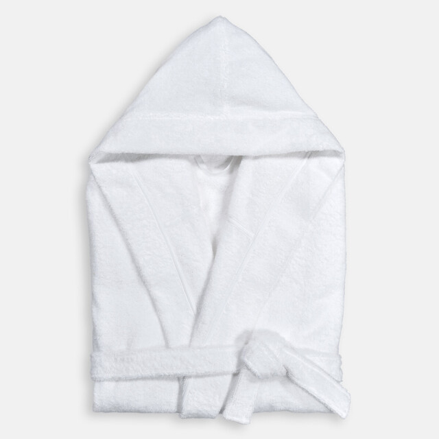 Kheops 100% Combed Cotton Hooded Bathrobe by La Redoute | ufurnish.com