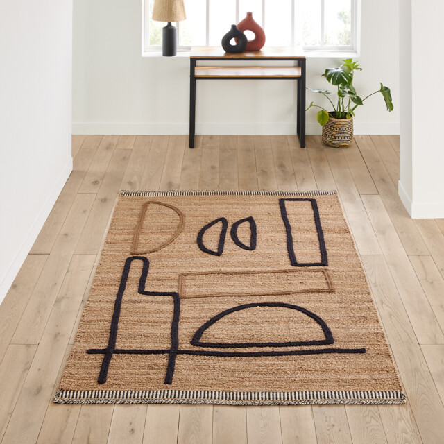 Euphie Woven Pattern Jute Rug by La Redoute | ufurnish.com