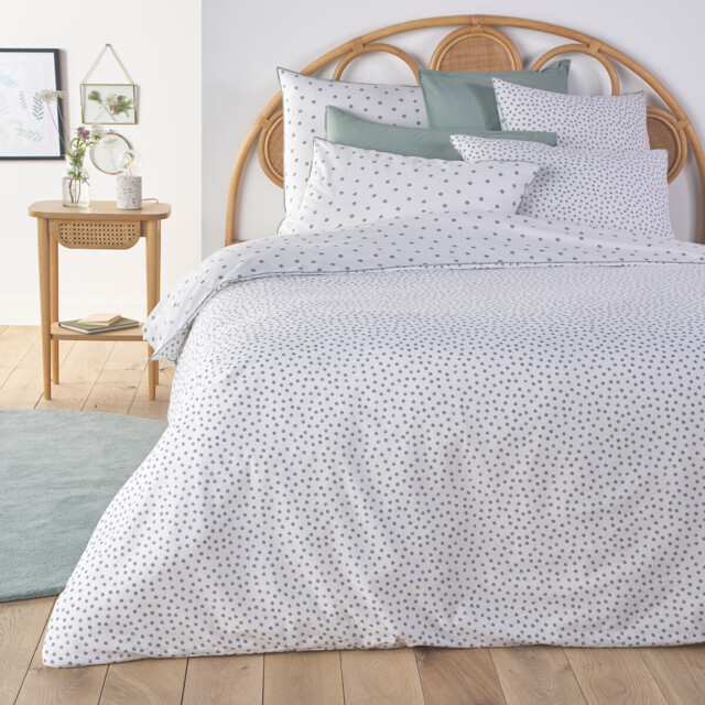 Lison Spotted 100% Washed Cotton Duvet Cover by La Redoute | ufurnish.com
