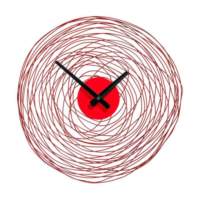 38cm Red Metal Swirl Wall Clock by La Redoute | ufurnish.com