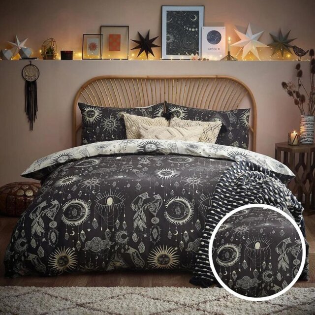 Constellation Cotton Mix Duvet Cover and Pillowcase Set by La Redoute ...
