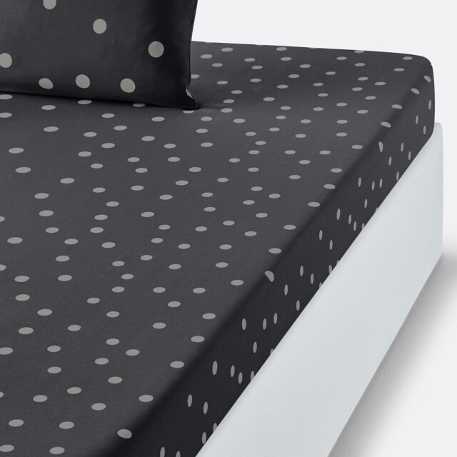 Orianne Spotted 100% Cotton Fitted Sheet by La Redoute | ufurnish.com