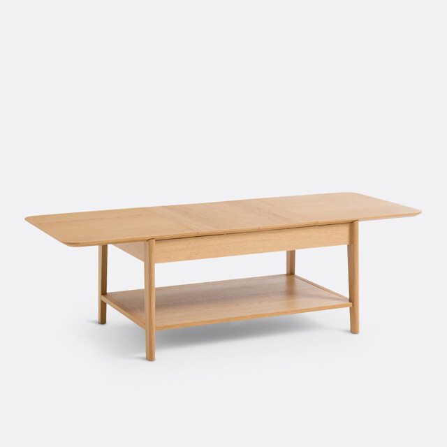Malma Oak Veneer Extendable Coffee Table by La Redoute | ufurnish.com
