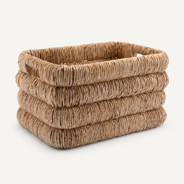 Marilo Rectangular Woven Banana Bark Basket by La Redoute | ufurnish.com