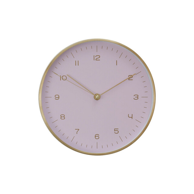 25cm Elegant Wall Clock in Pink and Gold by La Redoute | ufurnish.com