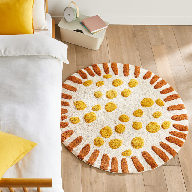 Aarav Round 100% Organic Cotton Rug by La Redoute | ufurnish.com