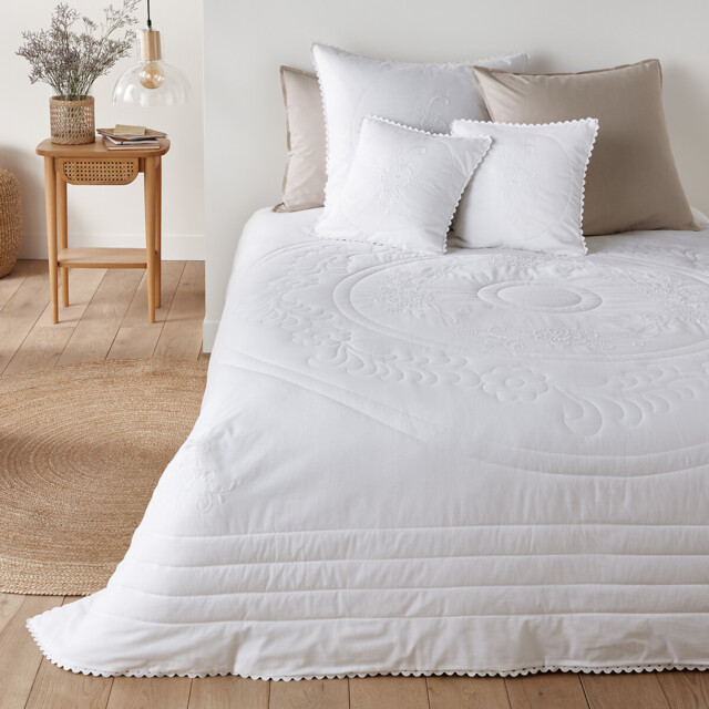Tennessee Embroidered Quilted Cotton Bedspread by La Redoute | uFurnish.com
