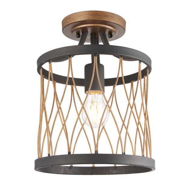 Rustic Bronze Ceiling Lamp by La Redoute | ufurnish.com