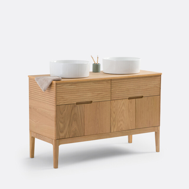 Sarena 120cm Oak Double Vanity Unit by La Redoute | ufurnish.com