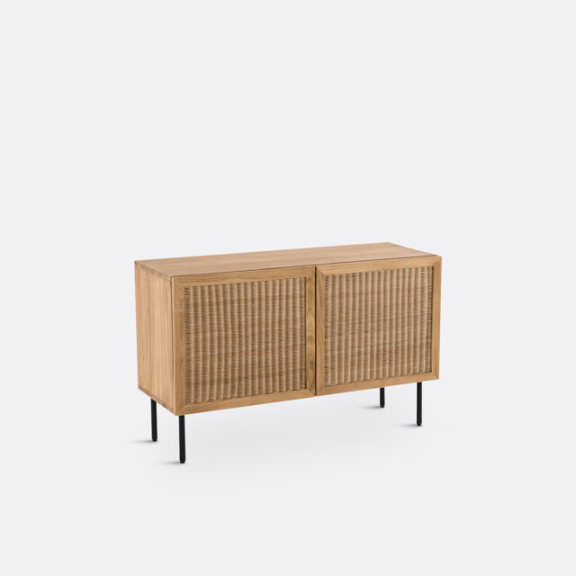 Tekora Solid Teak and Woven Rattan Sideboard by La Redoute | ufurnish.com