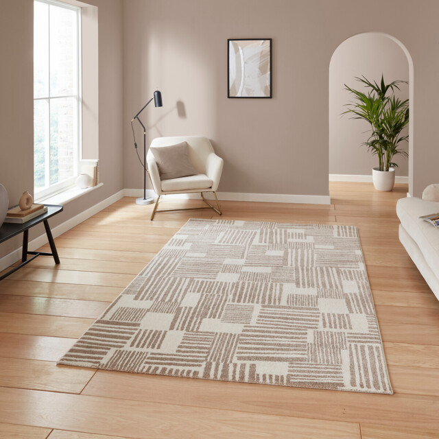 Catherine Lansfield Blocks Modern Abstract Rug by La Redoute | ufurnish.com