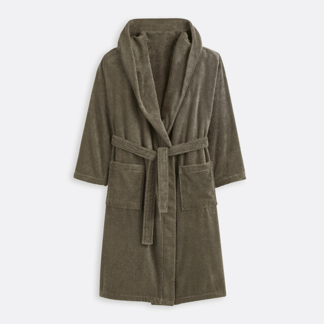 Kheops 100% Combed Cotton Hooded Bathrobe by La Redoute | ufurnish.com