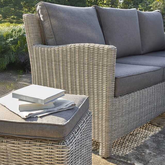 Kettler Palma Signature Mini Corner Garden Lounge Set, White Wash by ...