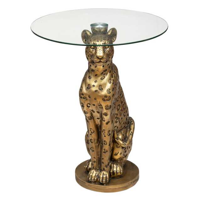 Atmosphera Wild Leopard Coffee Table, Gold by Leekes | ufurnish.com