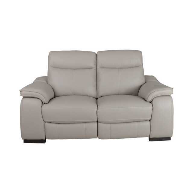 Casa Freddy 2 Seater Leather Power Recliner Sofa, Oatmeal by Leekes ...